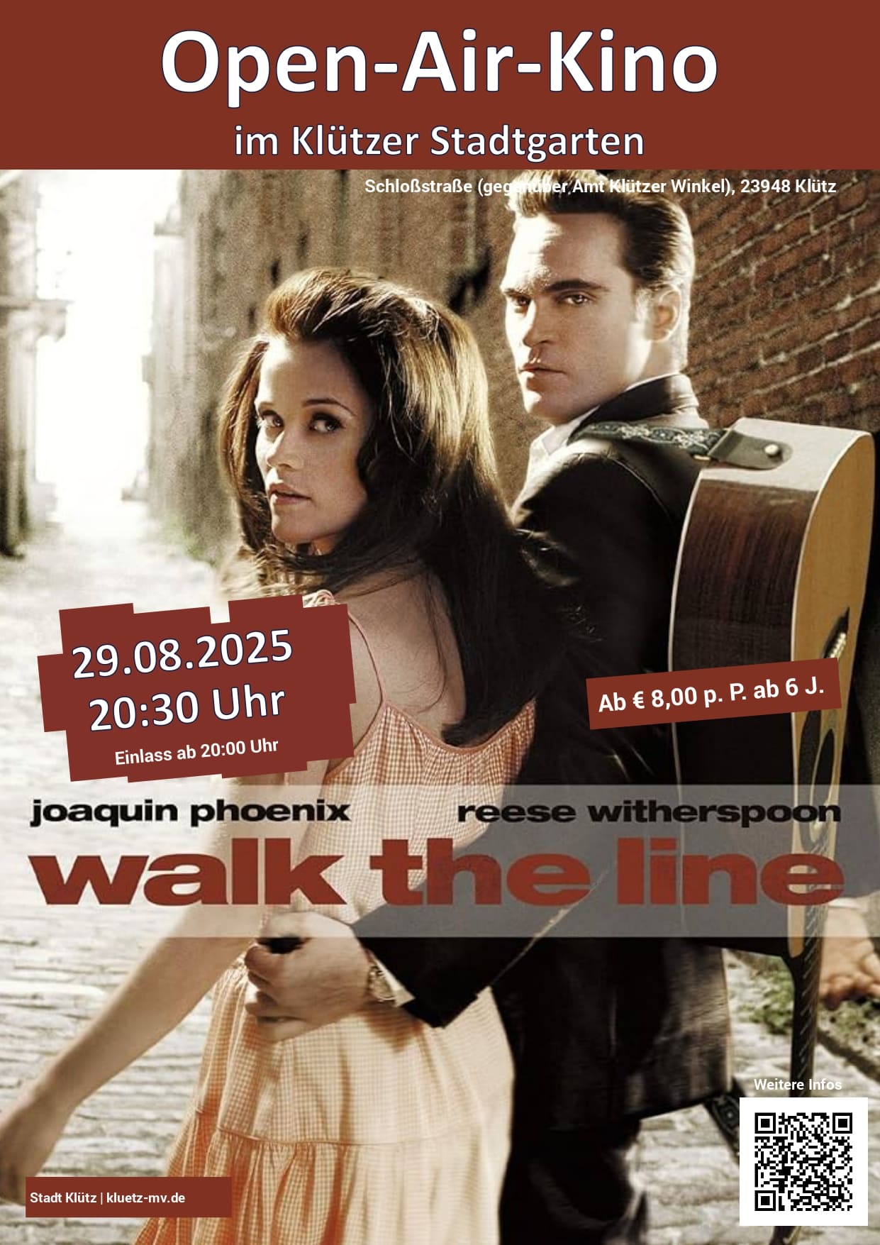 „Walk the line“ - Open-Air-Kino im Klützer Stadtgarten - Kultur NWM