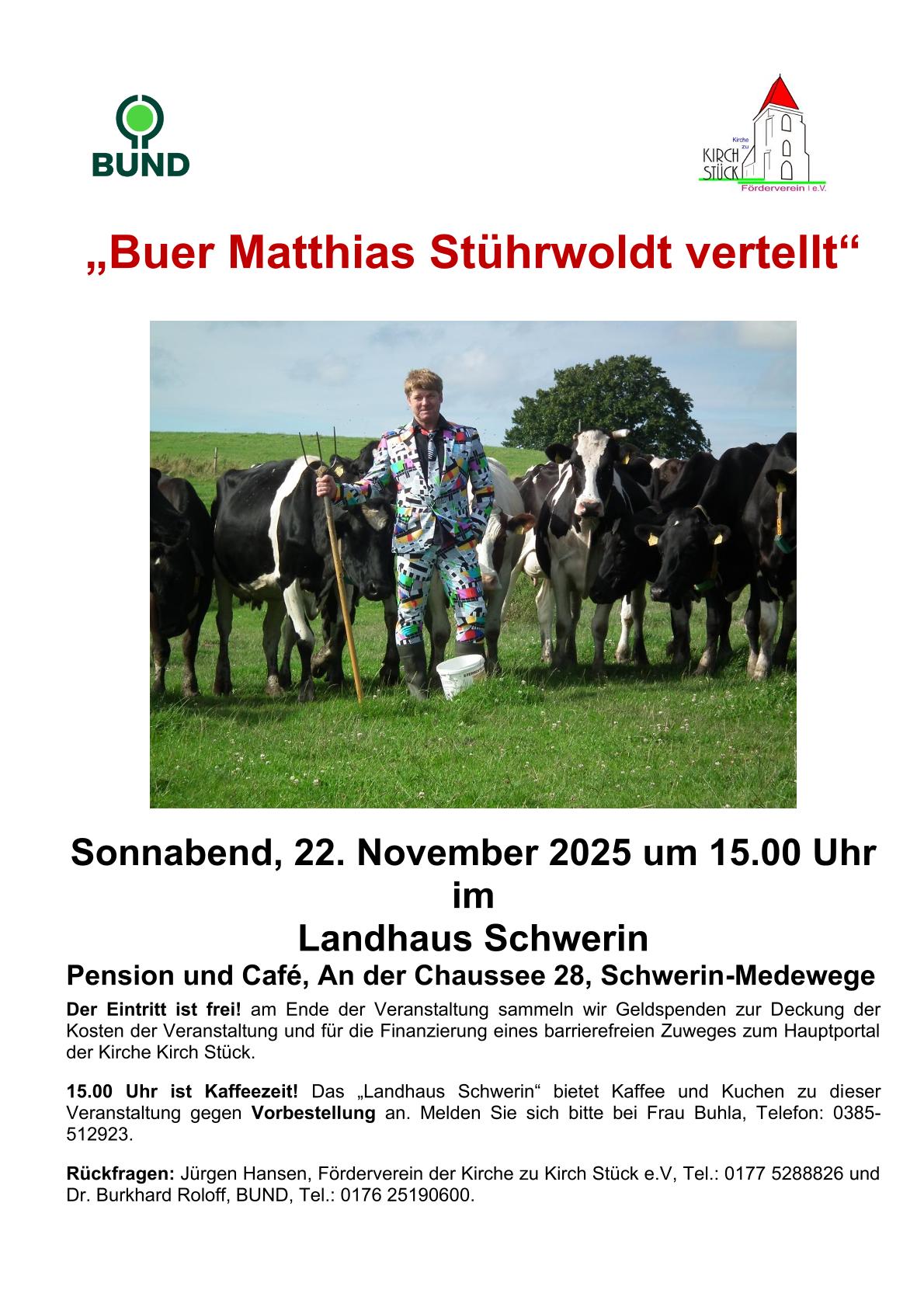 Buer Matthias Stührwoldt vertellt! - Kultur NWM